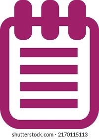 Pink Education Notebook Illustration Vector On Stock Vector (Royalty ...