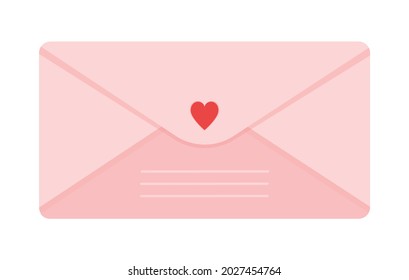 Pink Envelope Vector Illustration Isolated On Stock Vector (Royalty ...