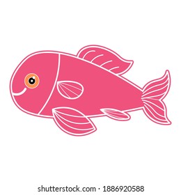 Pink Fish Vector Illustration Pink Fish Stock Vector (Royalty Free ...