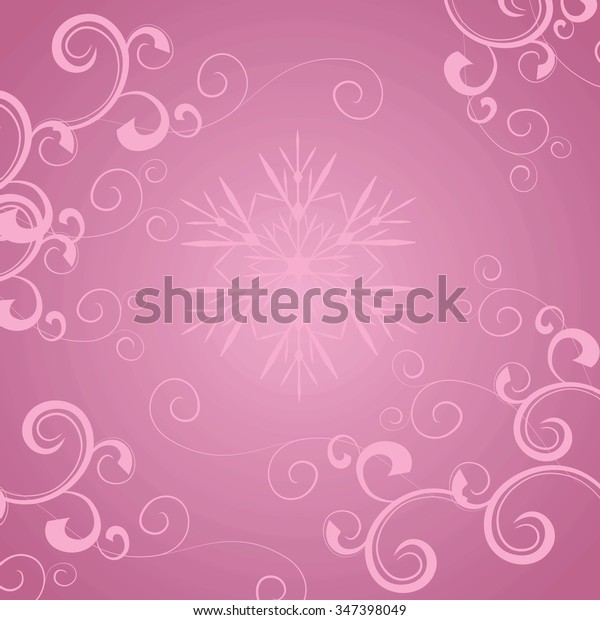 Pink Flourishes Background Vector Stock Vector (Royalty Free) 347398049 ...