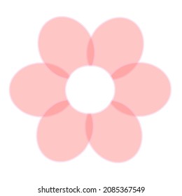 Pink Flower Shape On White Background Stock Vector (Royalty Free ...