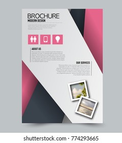 Pink Flyer Design Template Built Images Stock Vector (Royalty Free ...