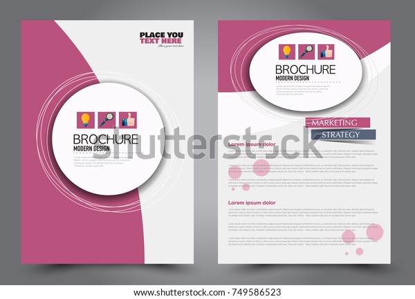 Pink Flyer Template Design Brochure Abstract Stock Vector (Royalty Free ...