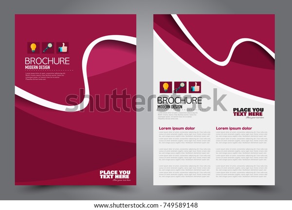 Pink Flyer Template Design Brochure Abstract Stock Vector (Royalty Free ...