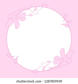 Thin Pink Princess Border Frame Beauty Stock Vector (Royalty Free ...