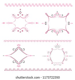 Pink Frameworks Girls Stock Vector (Royalty Free) 1173722350 | Shutterstock