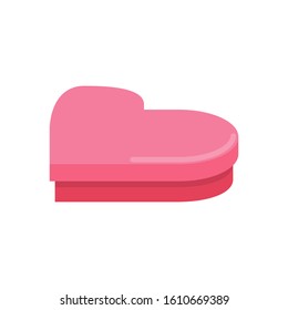 Pink Gift Box Heart Shape Stock Vector (Royalty Free) 1610669389 ...