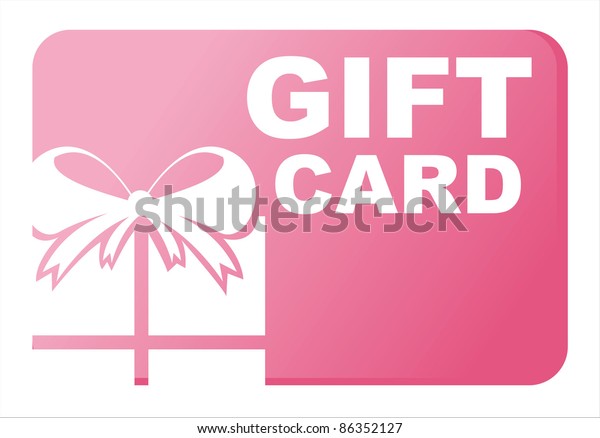 Pink Gift Card Isolated On White Stock Vector (Royalty Free) 86352127 ...