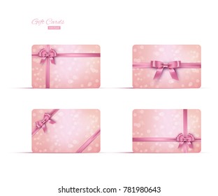 Pink Gift Card Gift Voucher Template Stock Vector (Royalty Free ...