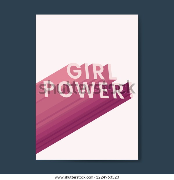 Pink Girl Power Typography Vector Stock Vector (Royalty Free ...