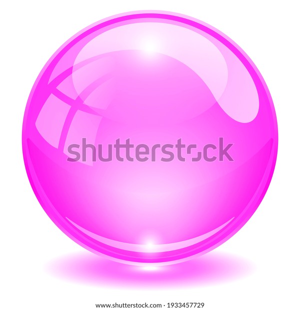 Pink Glass Ball Vector Illustration On Stock Vector (Royalty Free ...