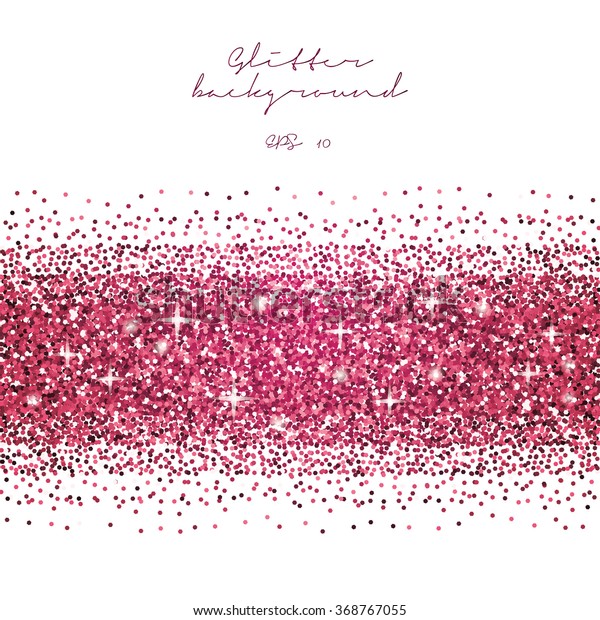 Pink Glitter Border Background Tinsel Shiny Stock Vector (Royalty Free ...