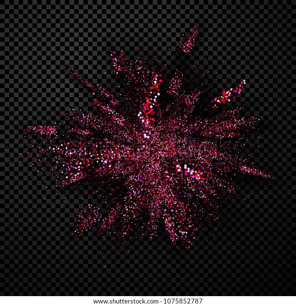 Pink Glitter Explosion On Transparent Background Stock Vector (Royalty ...