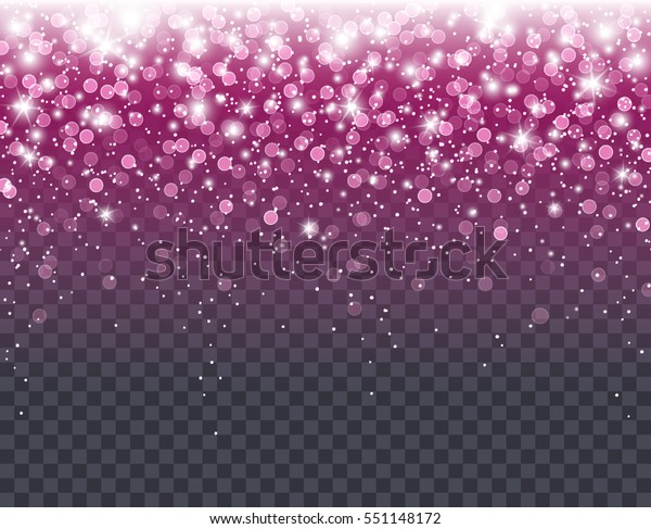 Pink Glitter Particles Glowing Lights Effect Stock Vector (Royalty Free ...