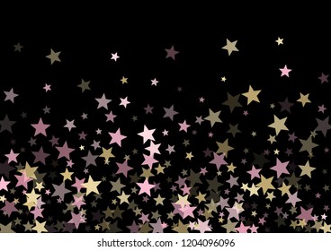 Pink Gold Vector Star Background Gold Stock Vector (Royalty Free ...