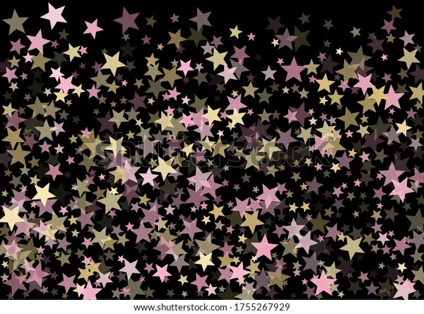 Pink Gold Vector Star Background Gold Stock Vector (Royalty Free ...