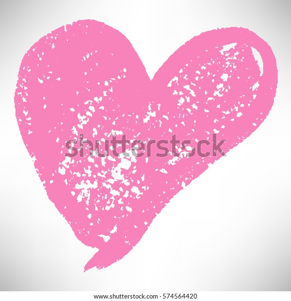 Pink Hand Drawn Heart Cute Icon Stock Vector (Royalty Free) 574564420 ...