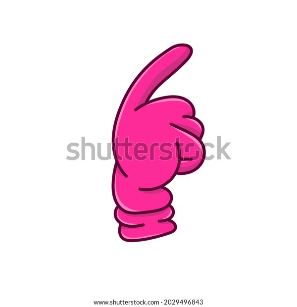 Pink Hand Gloves Isolated Illustration Vector Stock Vector (Royalty ...