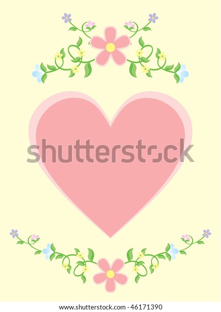 Pink Heart Corner Vector Illustration Stock Vector (Royalty Free ...