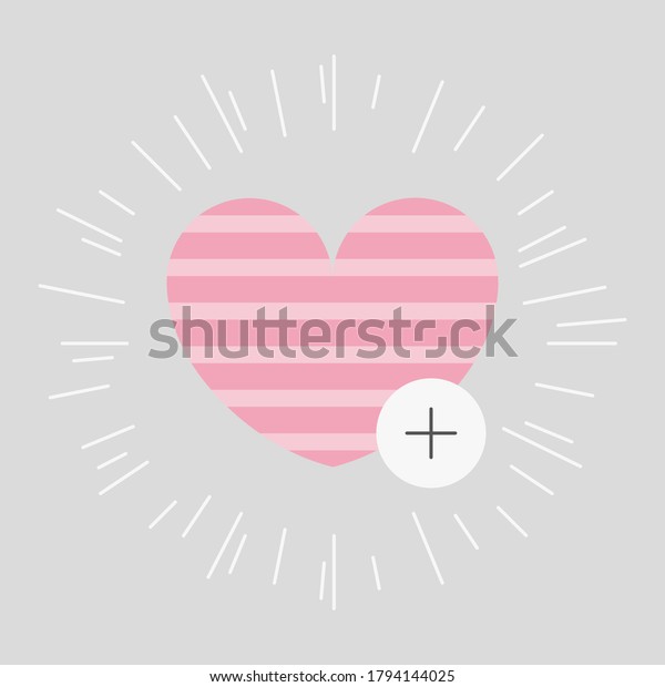 Pink Heart Flat Vector Illustration Stock Vector (Royalty Free ...