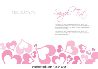 Greeting Card Love Heart Invitation Vector Stock Vector (Royalty Free ...