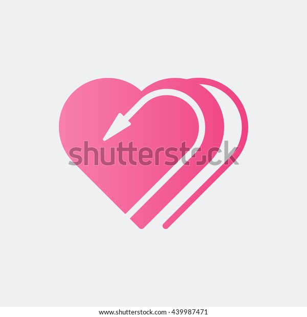 Pink Heart Logo Creative Heart Design Stock Vector (Royalty Free ...