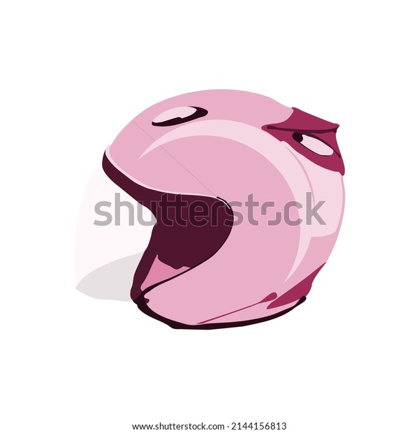 Pink Helmet Vector Illustration Standard Helmet Stock Vector (Royalty ...