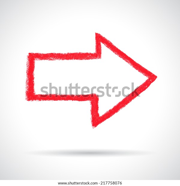 Pink Hollow Arrow Hand Drawn Oil Stock Vector (Royalty Free) 217758076