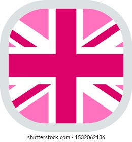 Pink Jack Lgbt Rainbow Flag Rounded Stock Vector (Royalty Free ...