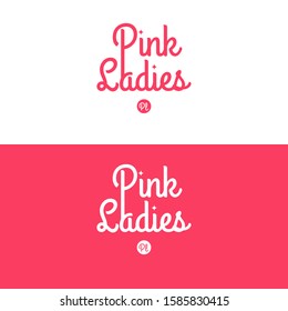 Pink Ladies Logo Design Template Vector Stock Vector (Royalty Free ...
