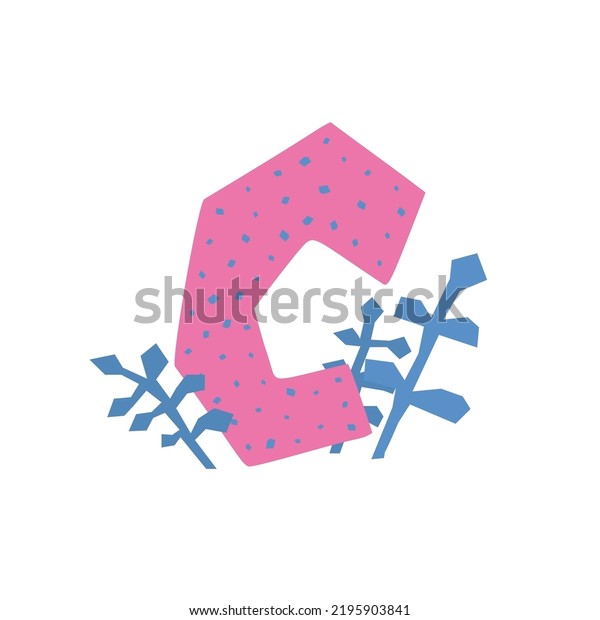 Pink Letter C Cut Out Collage Stock Vector (Royalty Free) 2195903841 ...