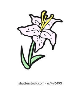 Pink Lily Cartoon Stock Vector (Royalty Free) 67476493 | Shutterstock