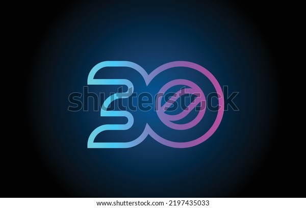 Pink Line 30 Number Logo Icon Stock Vector (Royalty Free) 2197435033 ...