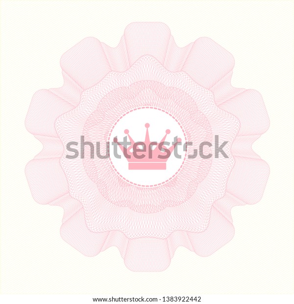 Pink Linear Rosette Queen Crown Icon Stock Vector (Royalty Free ...