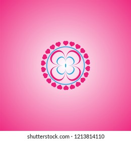 Pink Love Logo Concept Stock Vector (Royalty Free) 1213814110 ...