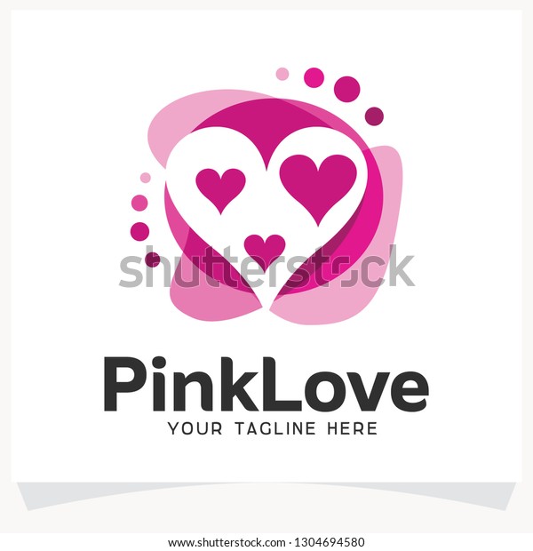 Pink Love Logo Design Template Inspiration Stock Vector (Royalty Free ...