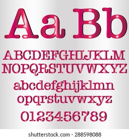 Pink Metallic Decorative Font Stock Vector (Royalty Free) 288598088 ...