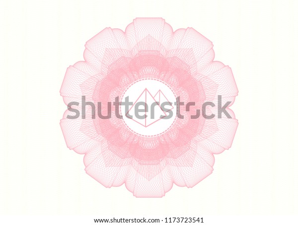 Pink Money Style Rosette Pyramids Icon Stock Vector (Royalty Free ...