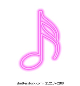 Pink Neon Note Isolated On White Stock Vector (Royalty Free) 2121896288 ...