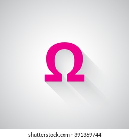 Pink Omega Web Icon On Light Stock Vector (Royalty Free) 391369744 ...