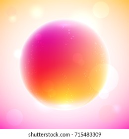 Pink Orange Magic Ball Bubbles Inside Stock Vector (Royalty Free ...