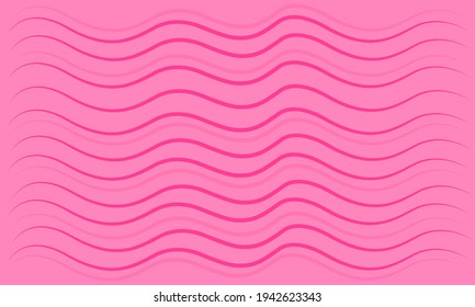 Pink Outline Wave Vector Illustration Stock Vector (Royalty Free ...