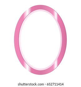 Pink Oval Frame Isolated On White Stock Vector (Royalty Free) 652711414 ...