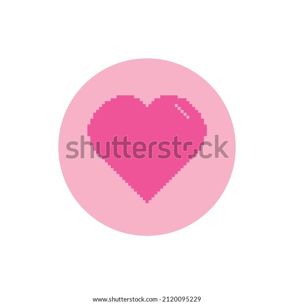 Pink Pixel Heart Design Vector Shape Stock Vector (Royalty Free ...