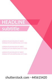 Pink Poster Template Vector Illustration Stock Vector (Royalty Free ...