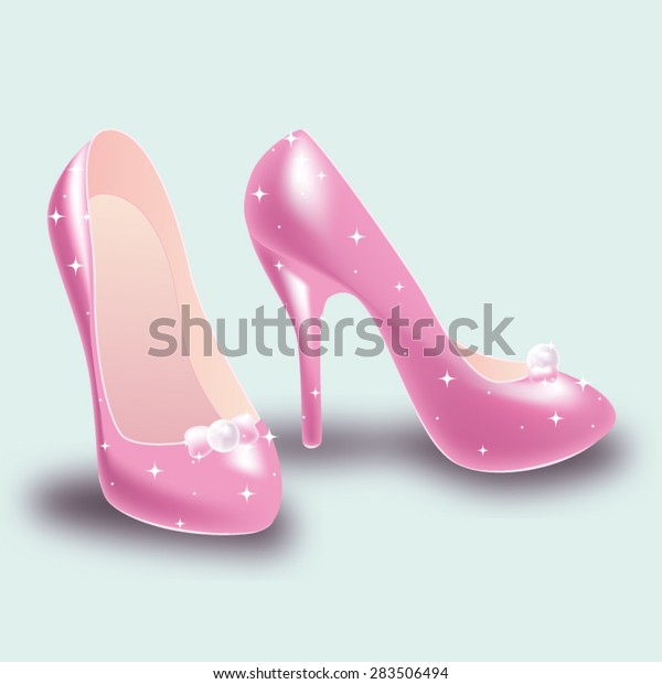 Pink Princess Shoes Stock Vector (Royalty Free) 283506494 | Shutterstock