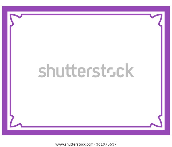 Pink Purple Border Frame Deco Vector Stock Vector (Royalty Free ...