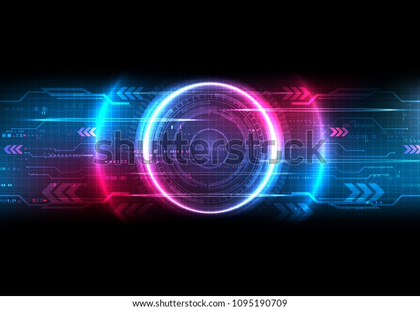 Pink Purple Digital Technology Circuit Background Stock Vector (Royalty ...