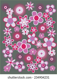 Pink Purple Gray Flower Background Vector Stock Vector (Royalty Free ...