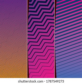 Pink Purple Yellow Gradient Pattern Backgrounds Stock Vector (Royalty ...